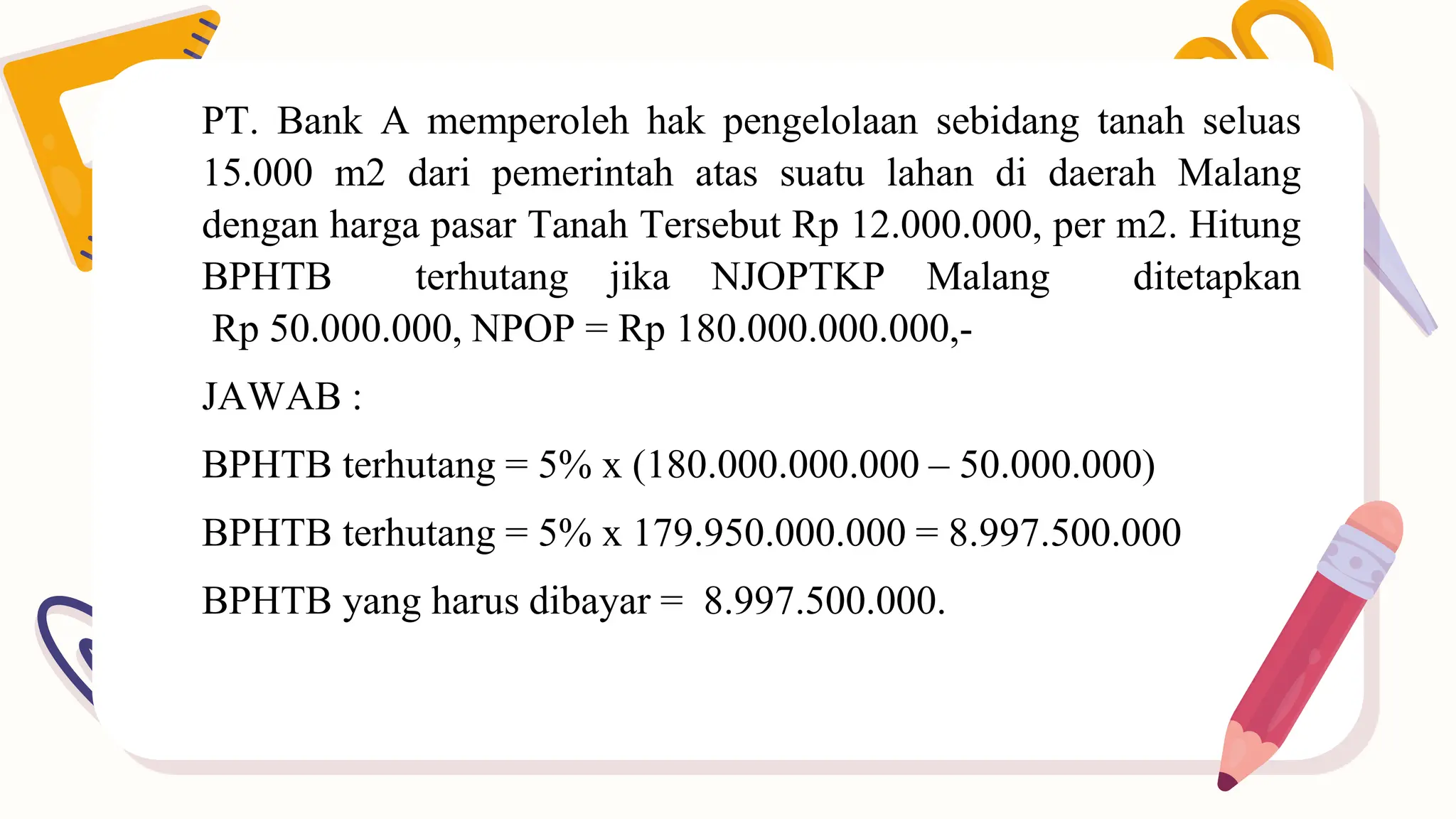 PAJAK BUMI DAN BANGUNAN (PBB), BEA PEROLEHAN | PPTX