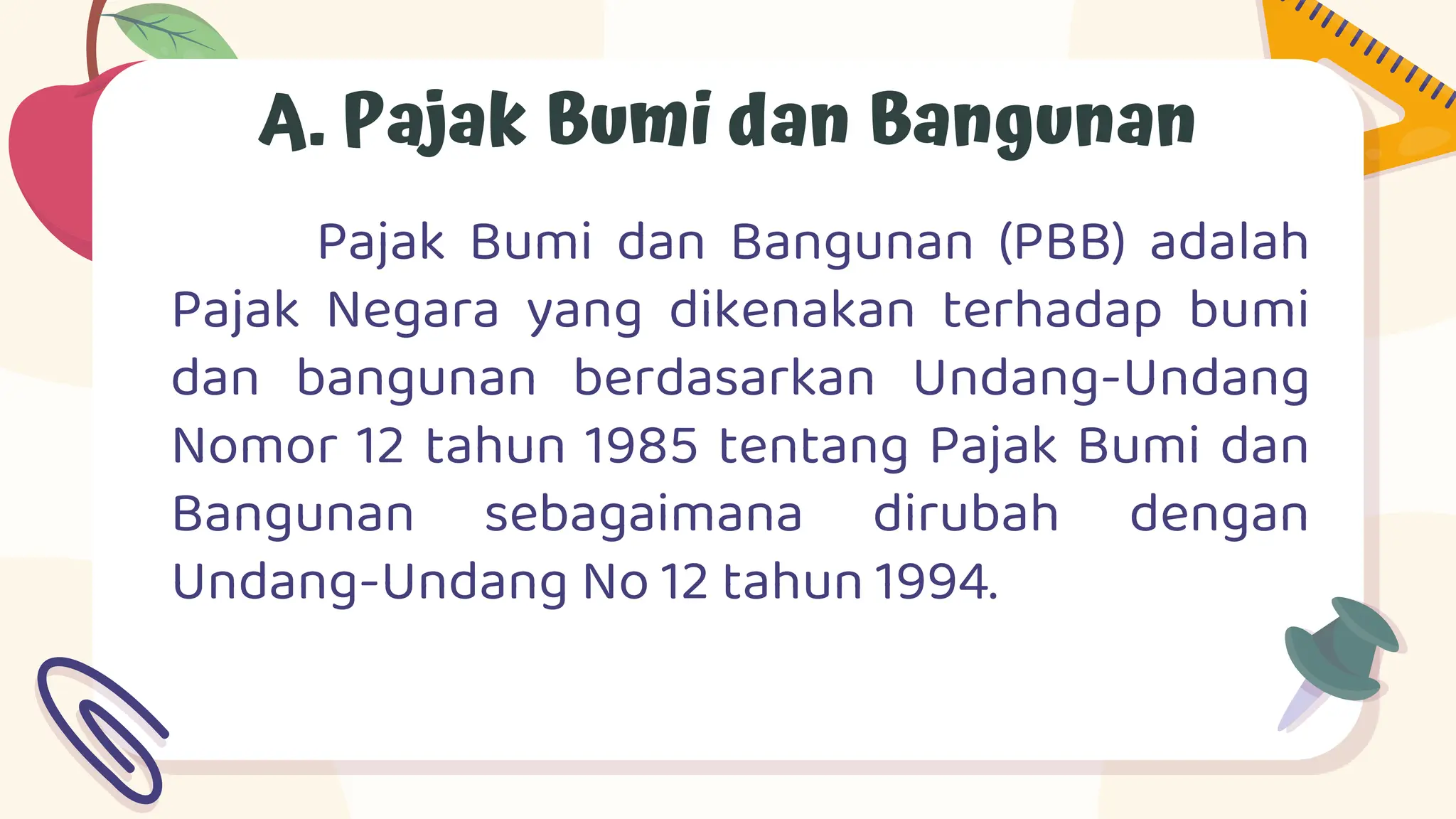 PAJAK BUMI DAN BANGUNAN (PBB), BEA PEROLEHAN | PPTX
