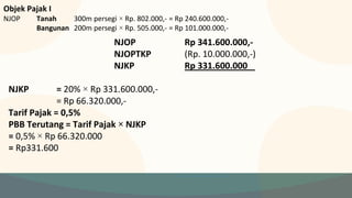 PAJAK BUMI DAN BANGUNAN (PBB), BEA PEROLEHAN | PPTX