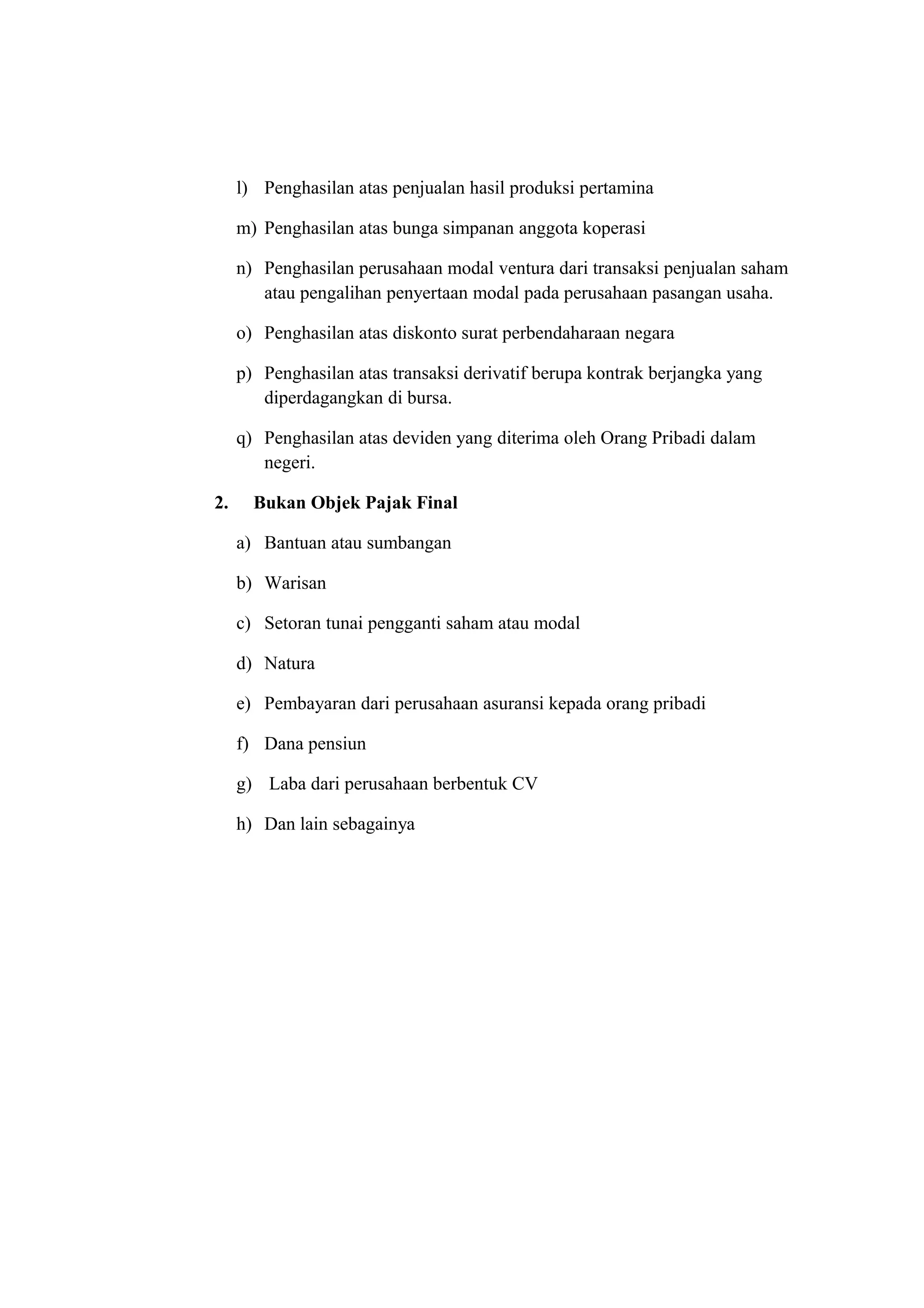 Pajak Kontemporer - PPh Final (Pajak Penghasilan Final) | PDF