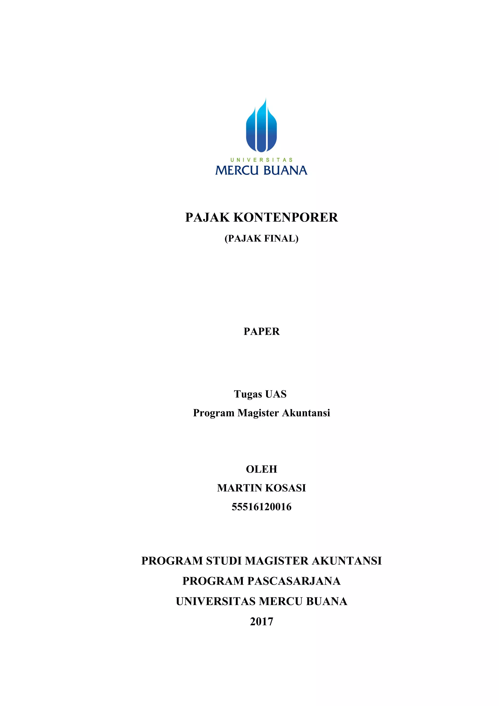 Pajak Final UMKM | PDF