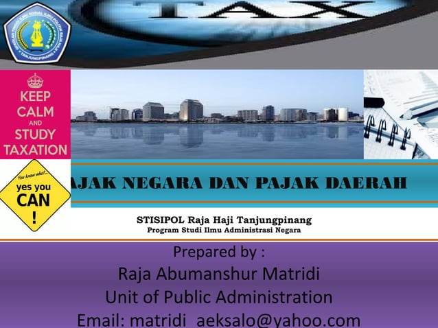 Pajak negara dan pajak daerah (Pengantar Perpajakan) | PPS