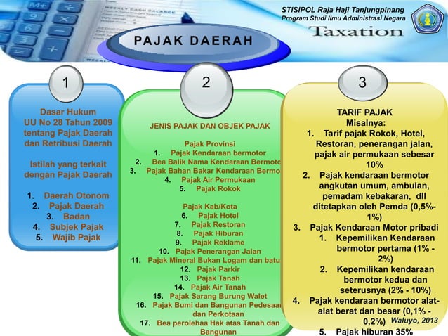 Pajak negara dan pajak daerah (Pengantar Perpajakan) | PPS