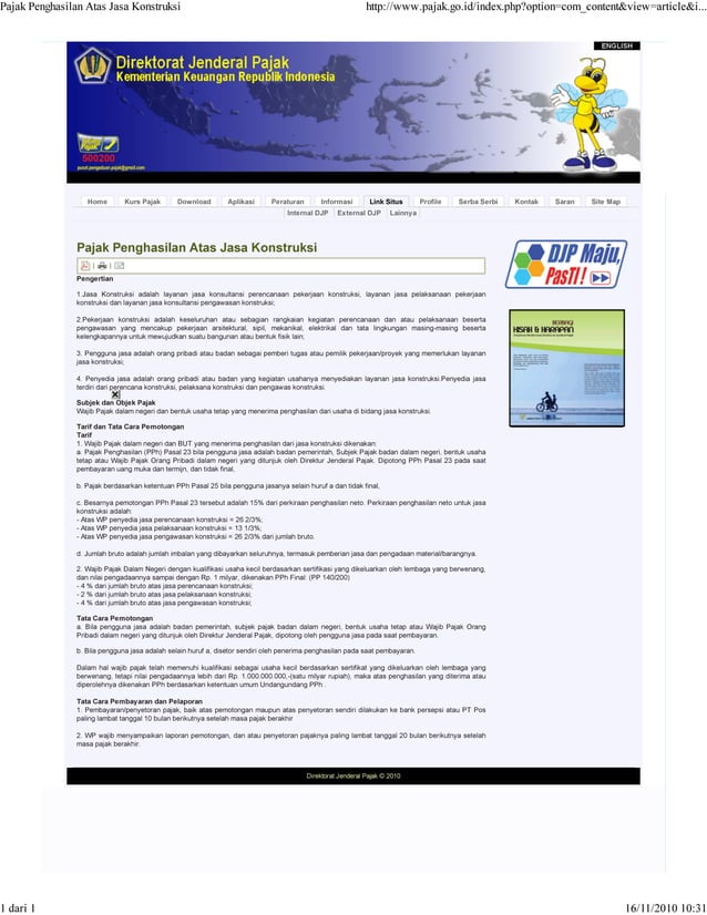 Pajak penghasilan atas jasa | PDF