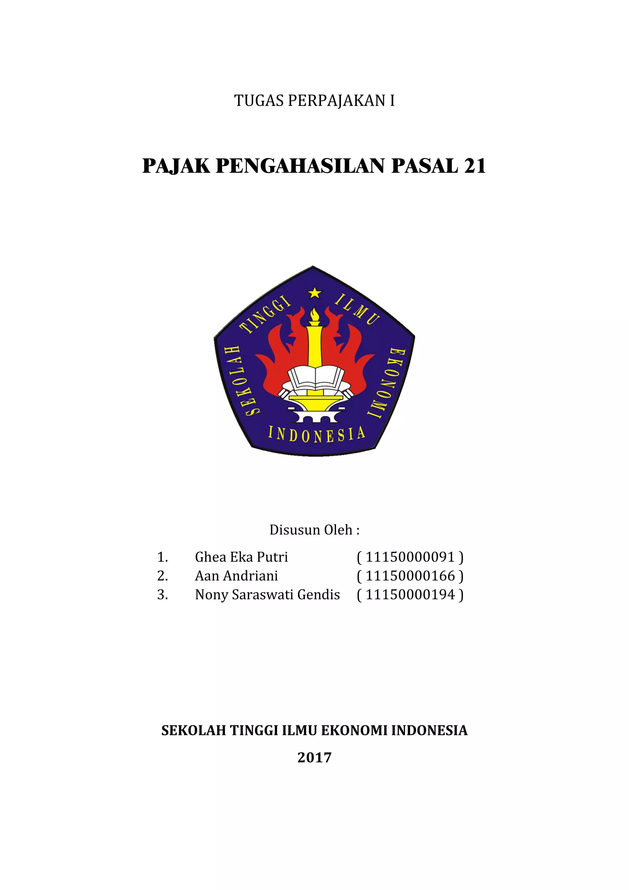 Pajak Penghasilan Pasal 21 | PDF