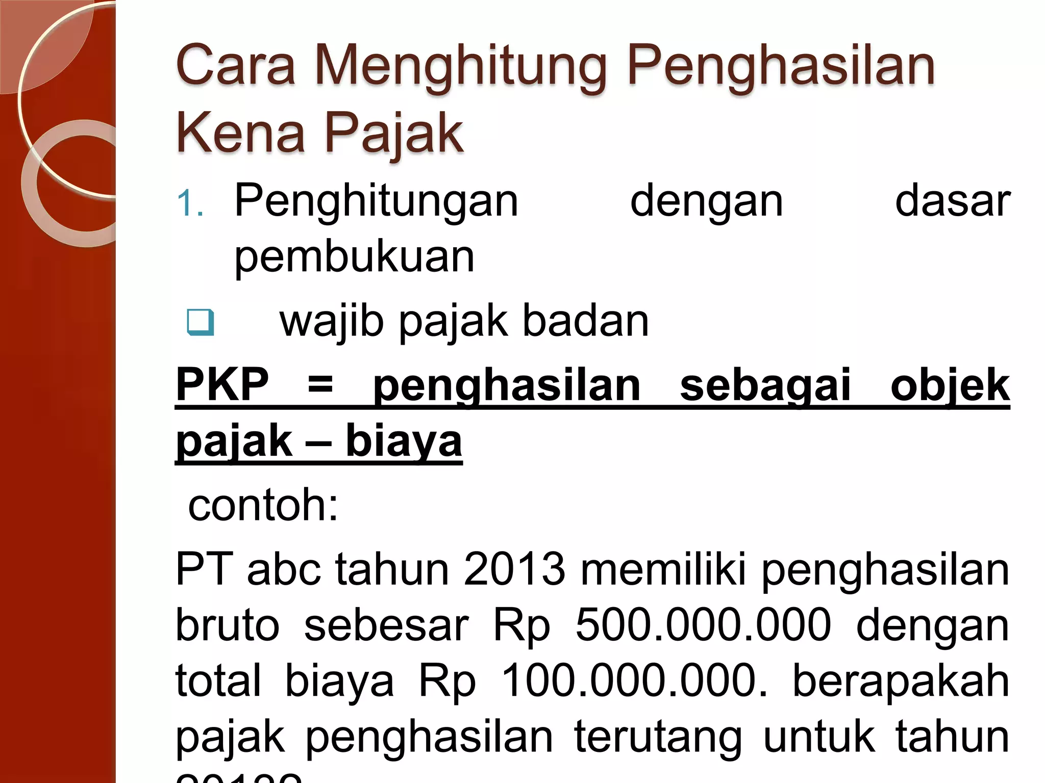 Pajak penghasilan umum | PPTX