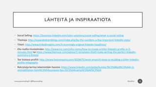 Linkedin: käyntikortti vai valttikortti? | PPT