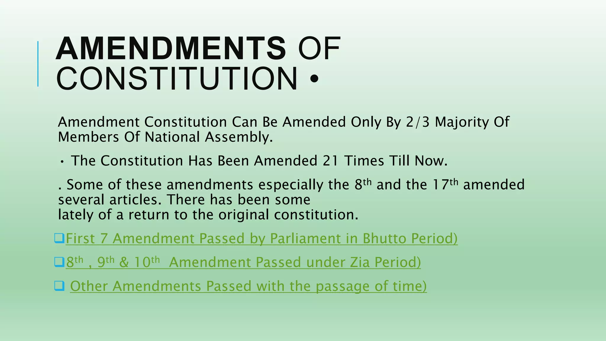 constitution 1973 Islamic republic of Pakistan(2017) ppt | PPTX