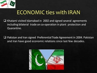 Pakistan-Iran Relations | PPTX