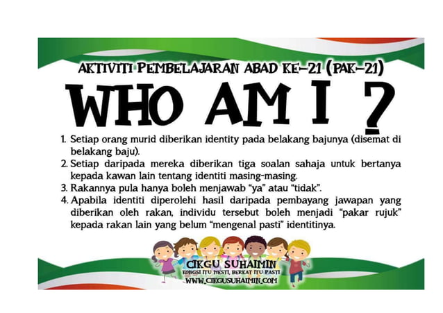 Aktiviti PAK21 dalam kelas sekolah rendah | PPT