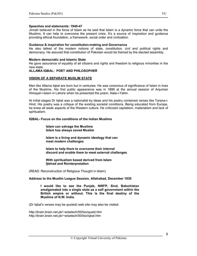 Pak301 handouts 1_30 | PDF