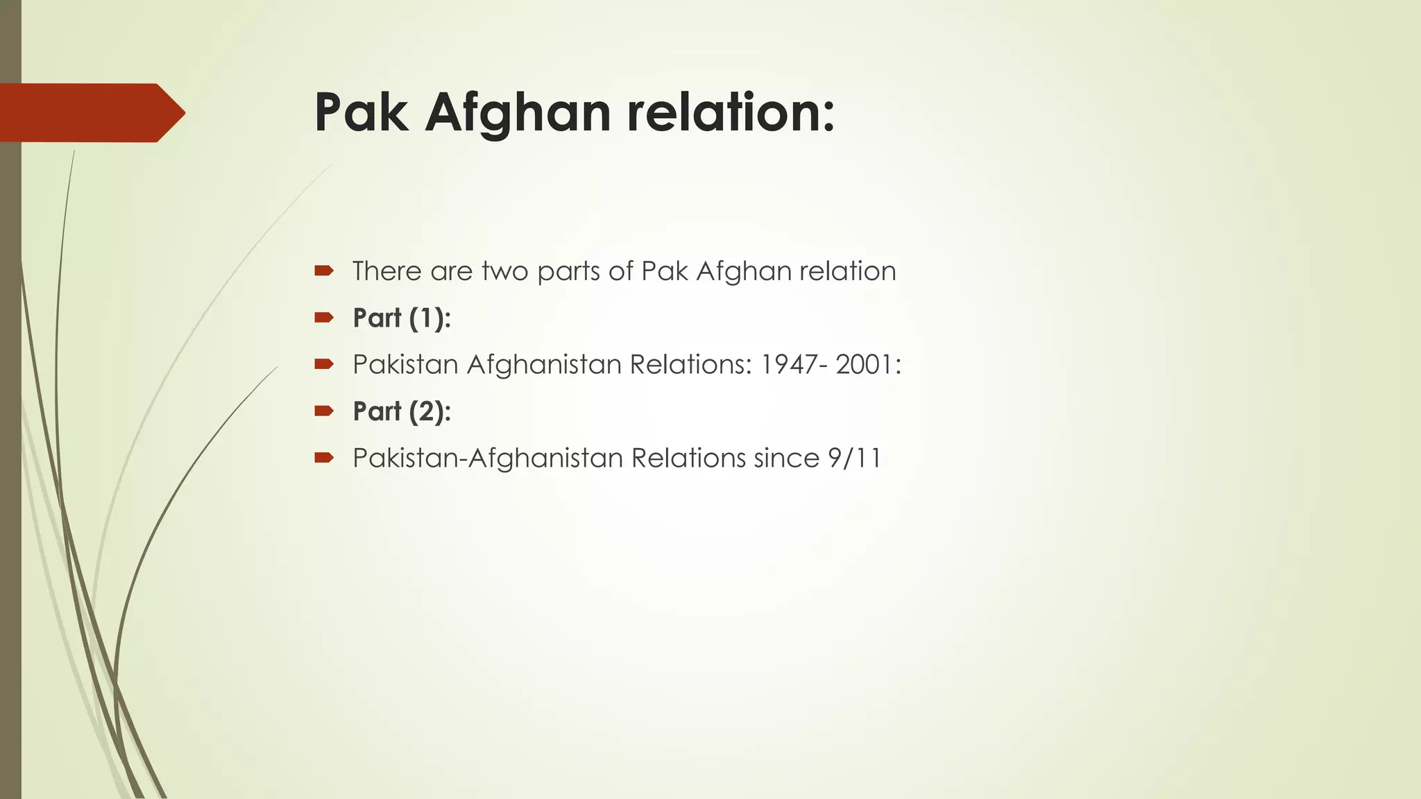 Pak afghan relations | PPTX