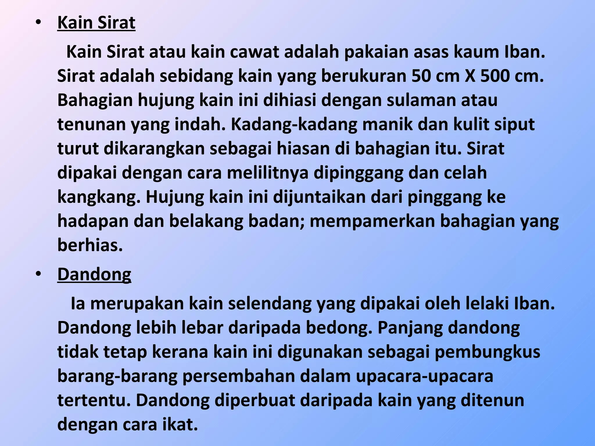 Pakaian Dan Perayaan Etnik Di Malaysia | PPT