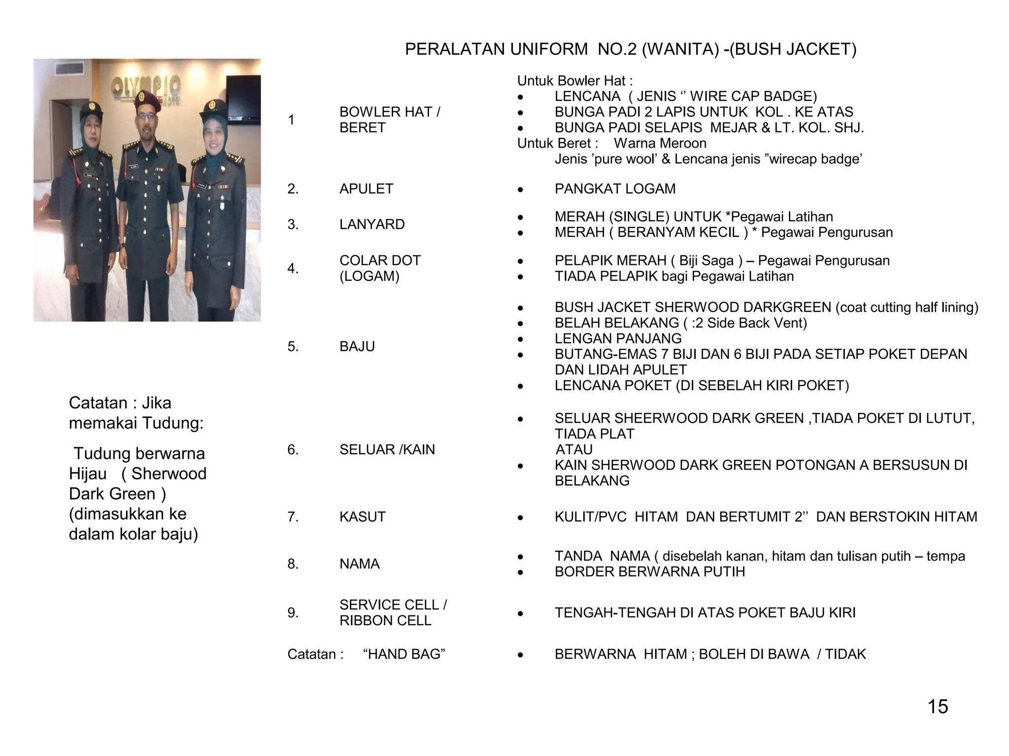 Pakaian Pegawai KRS | PPT