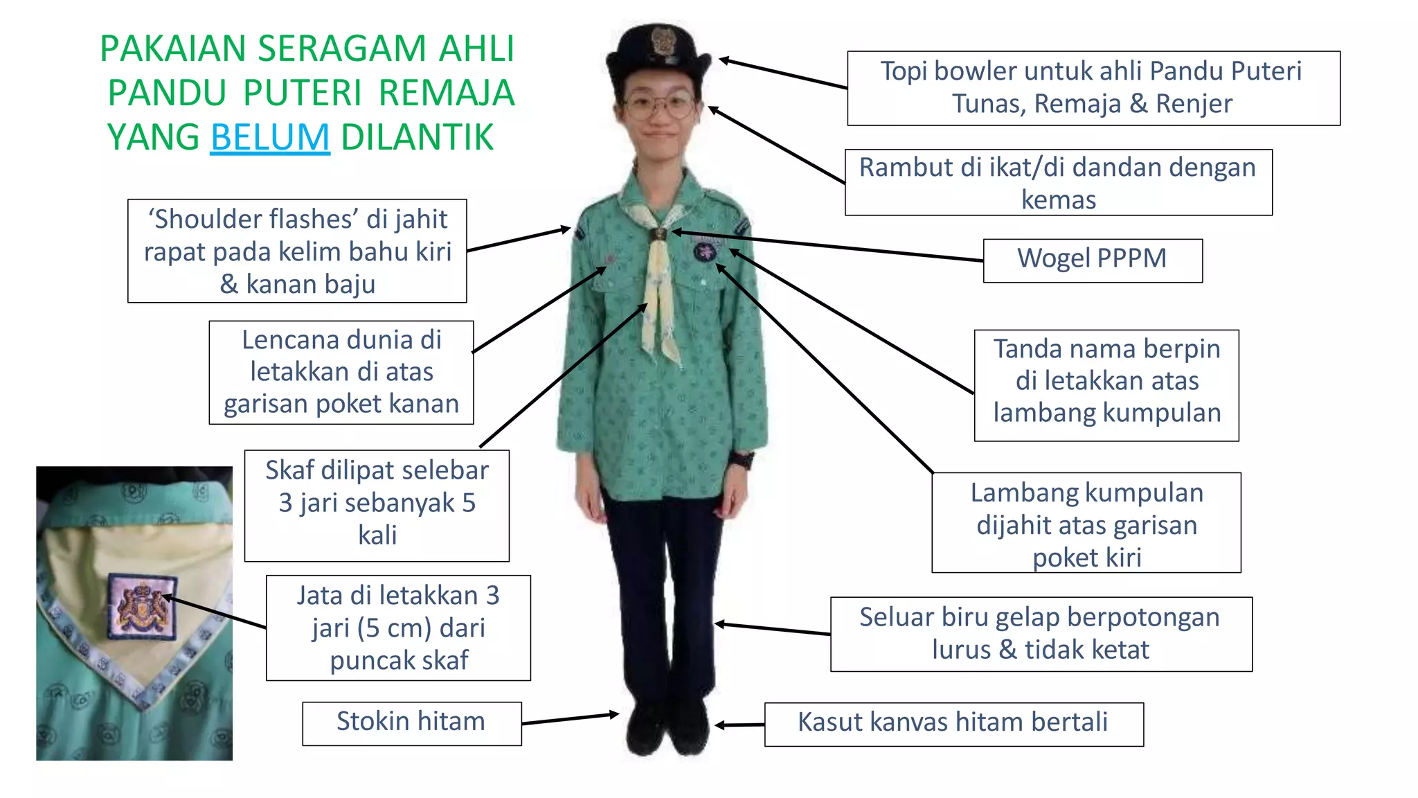 Pakaian seragam pandu puteri raja | PPTX