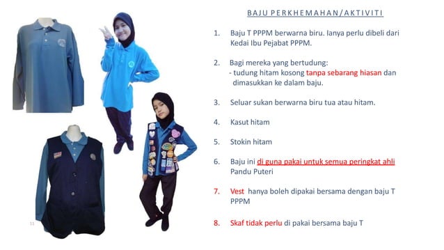 Pakaian seragam pandu puteri raja | PPTX