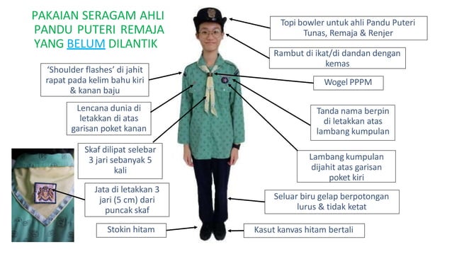 Pakaian seragam pandu puteri raja | PPTX