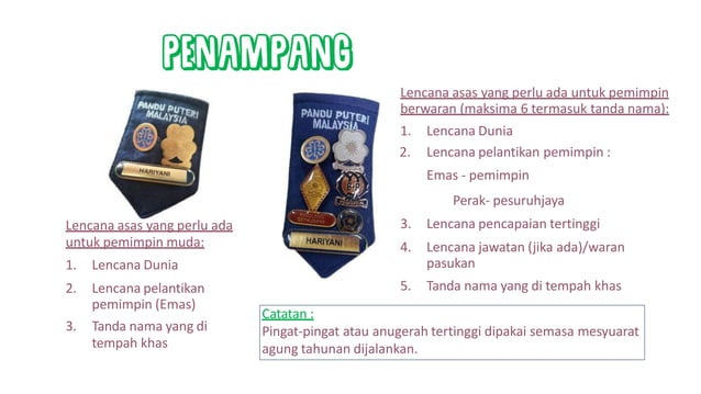 Pakaian seragam pandu puteri raja | PPTX