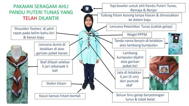 Pakaian seragam pandu puteri raja | PPTX