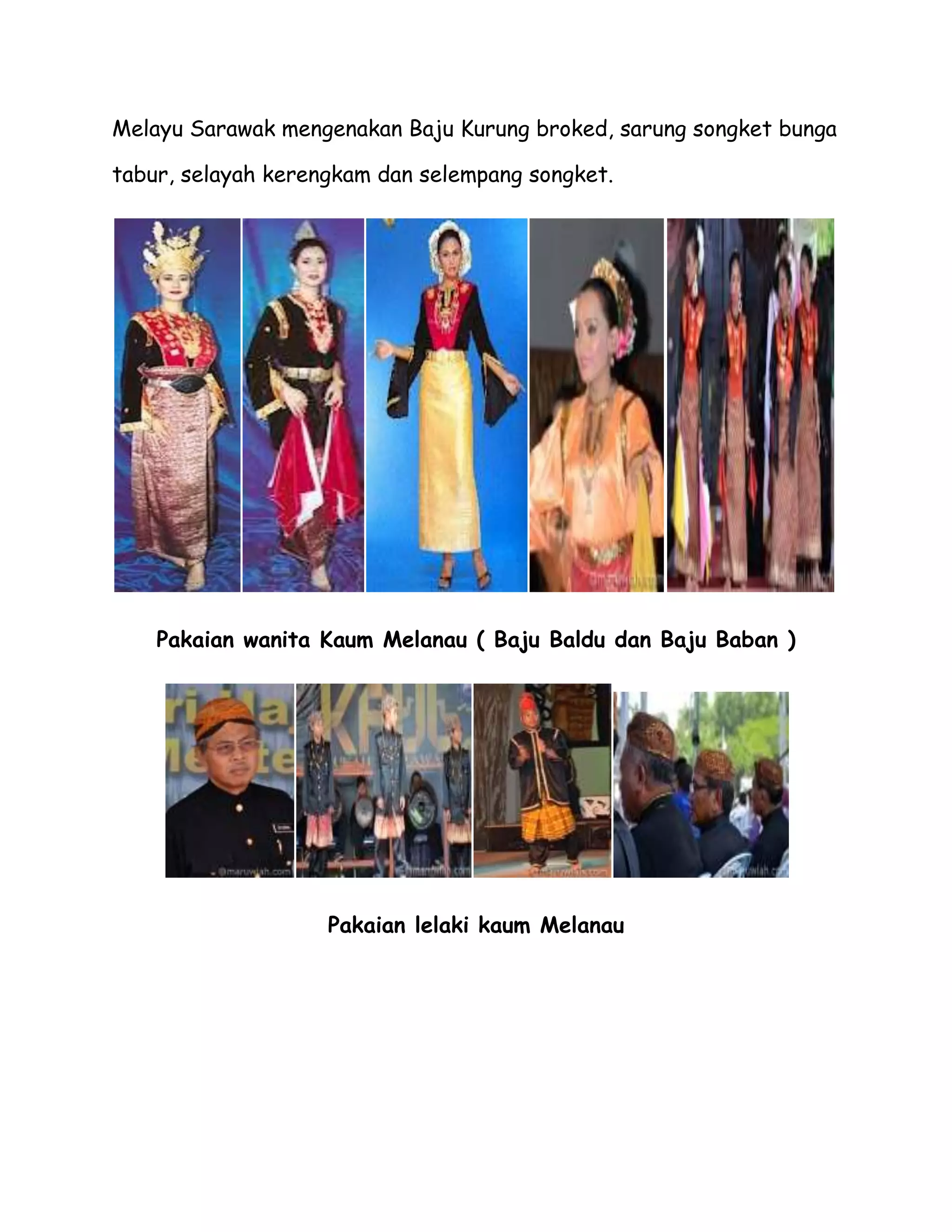 Pakaian tradisional etnik sarawak | DOCX