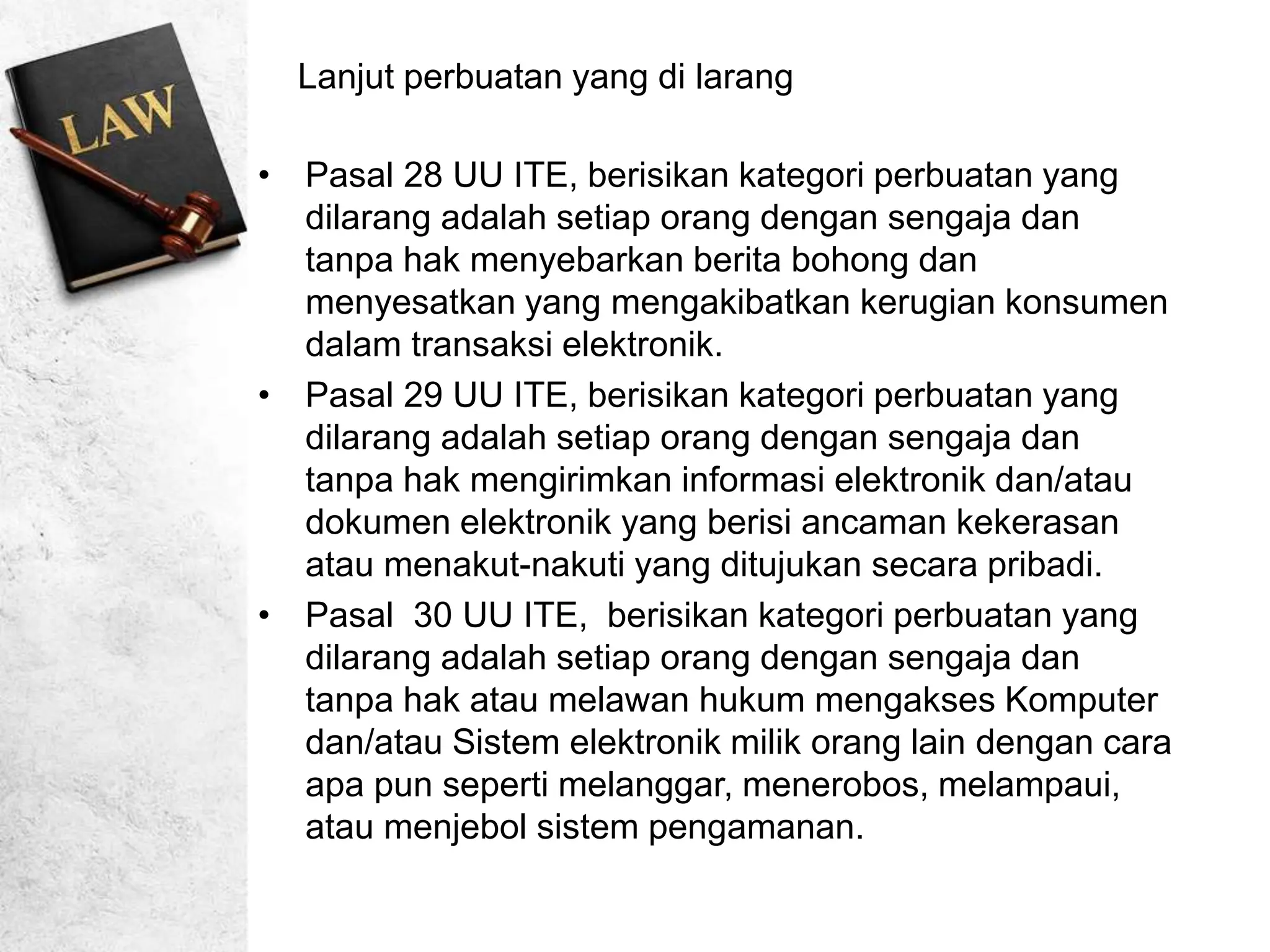 Hukum HAM dan UU ITE Nomor 11 tahun 2008 | PPTX