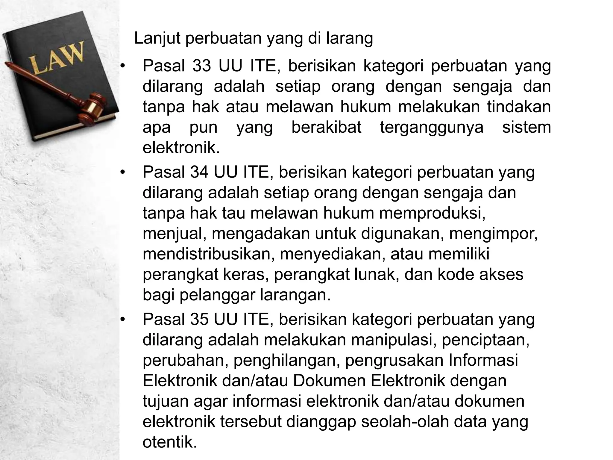 Hukum HAM dan UU ITE Nomor 11 tahun 2008 | PPTX