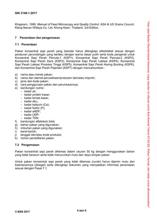 Pakan konsentrat sapi perah | PDF