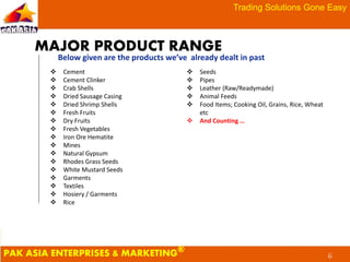 Pak asia company profile | PPTX | Commodities | Economy