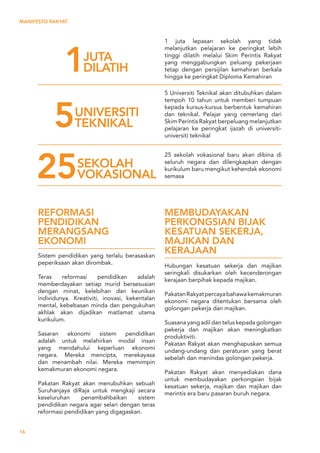 Pakatan Rakyat 2013 Election Manifesto Book (Bahasa Malaysia) | PDF