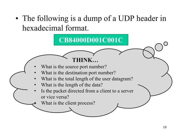 User Datagram Protocol Pptx Computer Networking Computing 7078