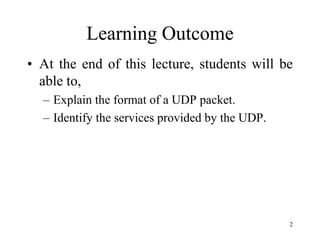 User Datagram Protocol | PPTX