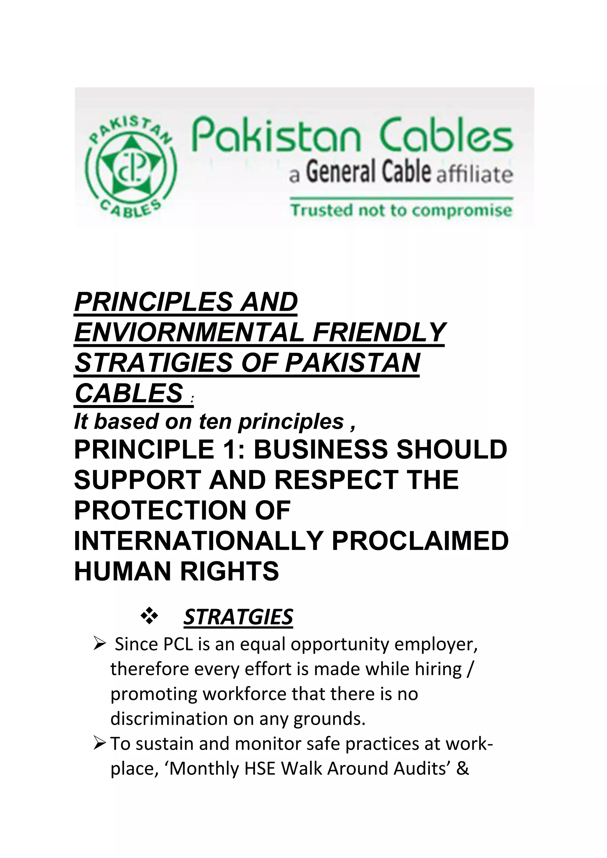 Pak cables data (principle) | DOCX