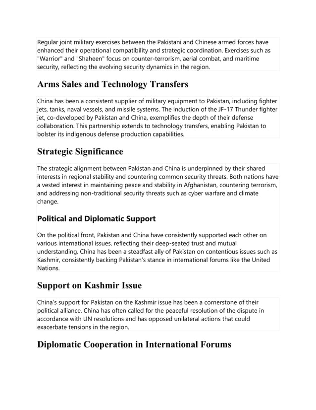 Pak-China Relationship: A Pillar of Regional Stability and Global ...
