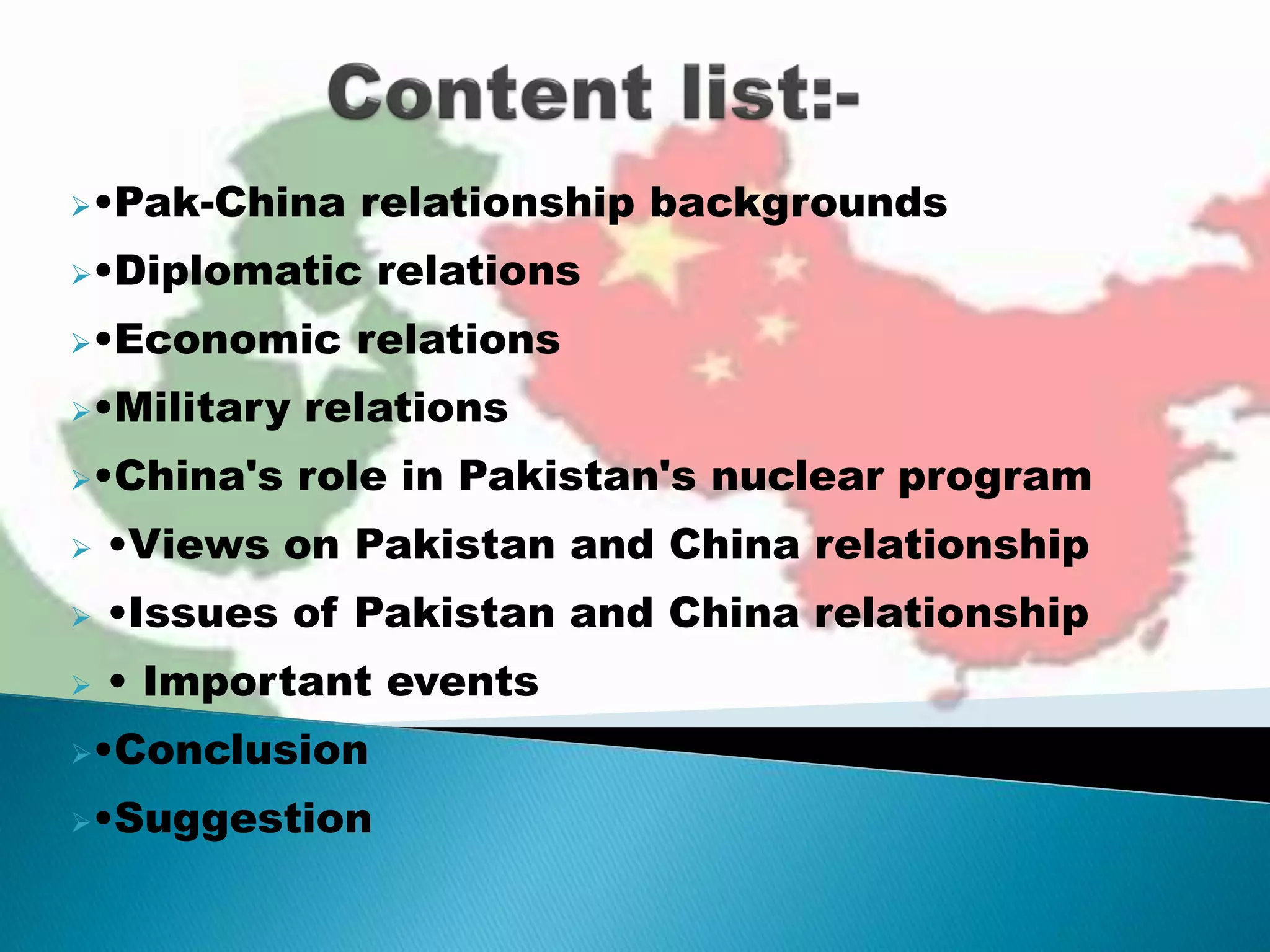 Pak china relations | PPTX