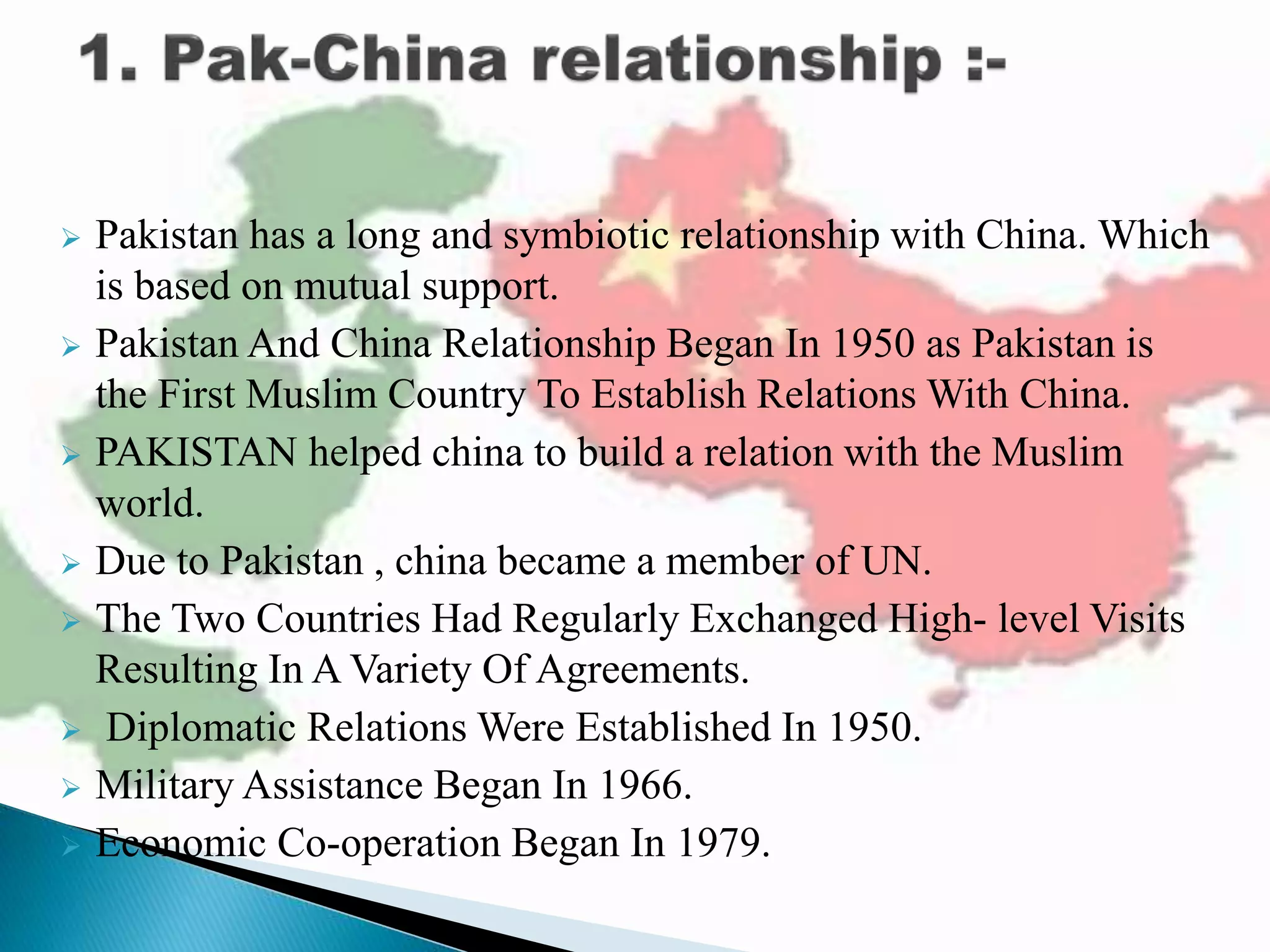Pak china relations | PPTX