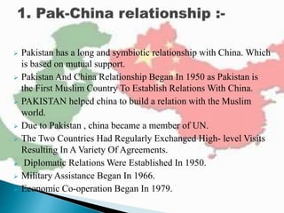 Pak china relations | PPTX