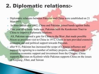 Pak china relations | PPTX