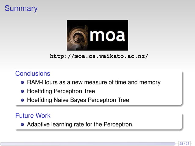 Fast Perceptron Decision Tree Learning From Evolving Data Streams Ppt