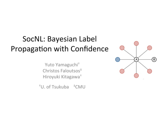 SocNL: Bayesian Label Propagation with Confidence | PPT