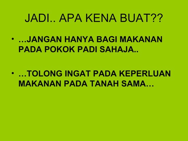 Pakej padi baja organik mineral | PPT