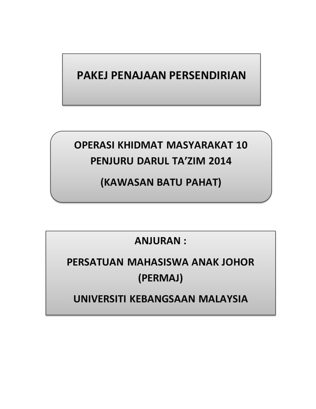 Pakej penajaan persendirian | DOCX