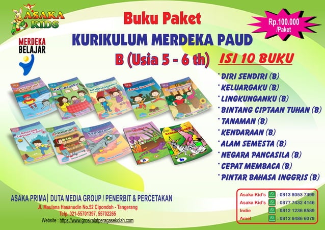 Paket Buku Kurikulum Merdeka PAUD Usia 5-6 Tahun | PDF