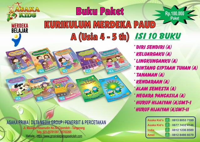 Paket Buku Kurikulum Merdeka PAUD Usia 5-6 Tahun | PDF