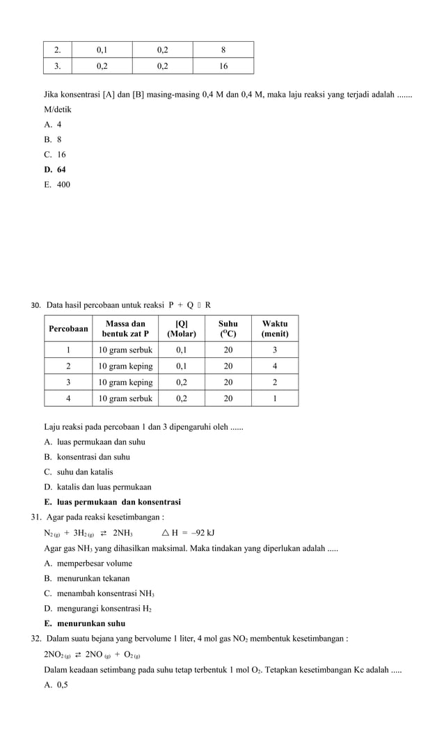 Soal Kimia kelas 3 SMA 16 | DOC