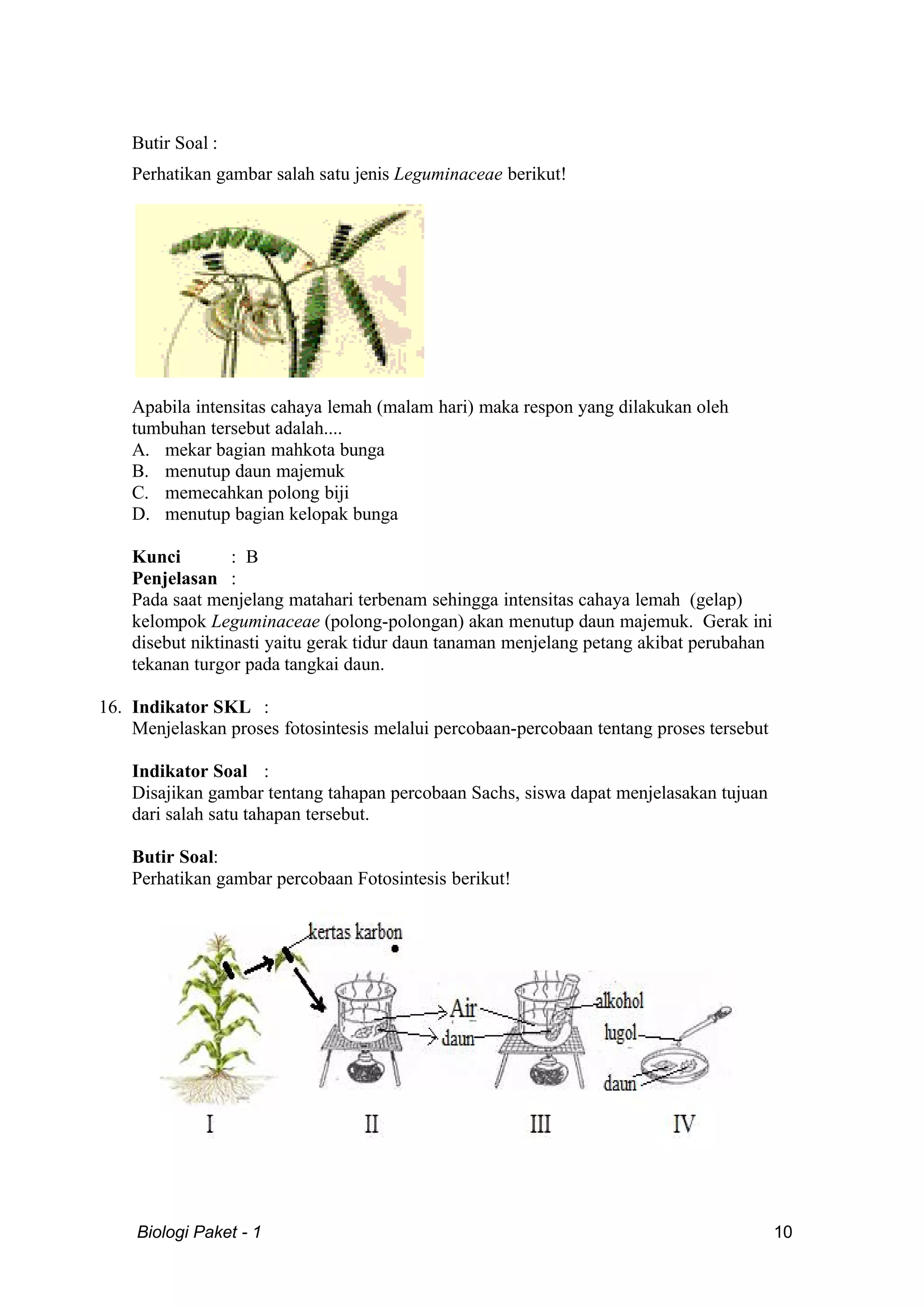 Paket 1 soal ipa biologi | PDF