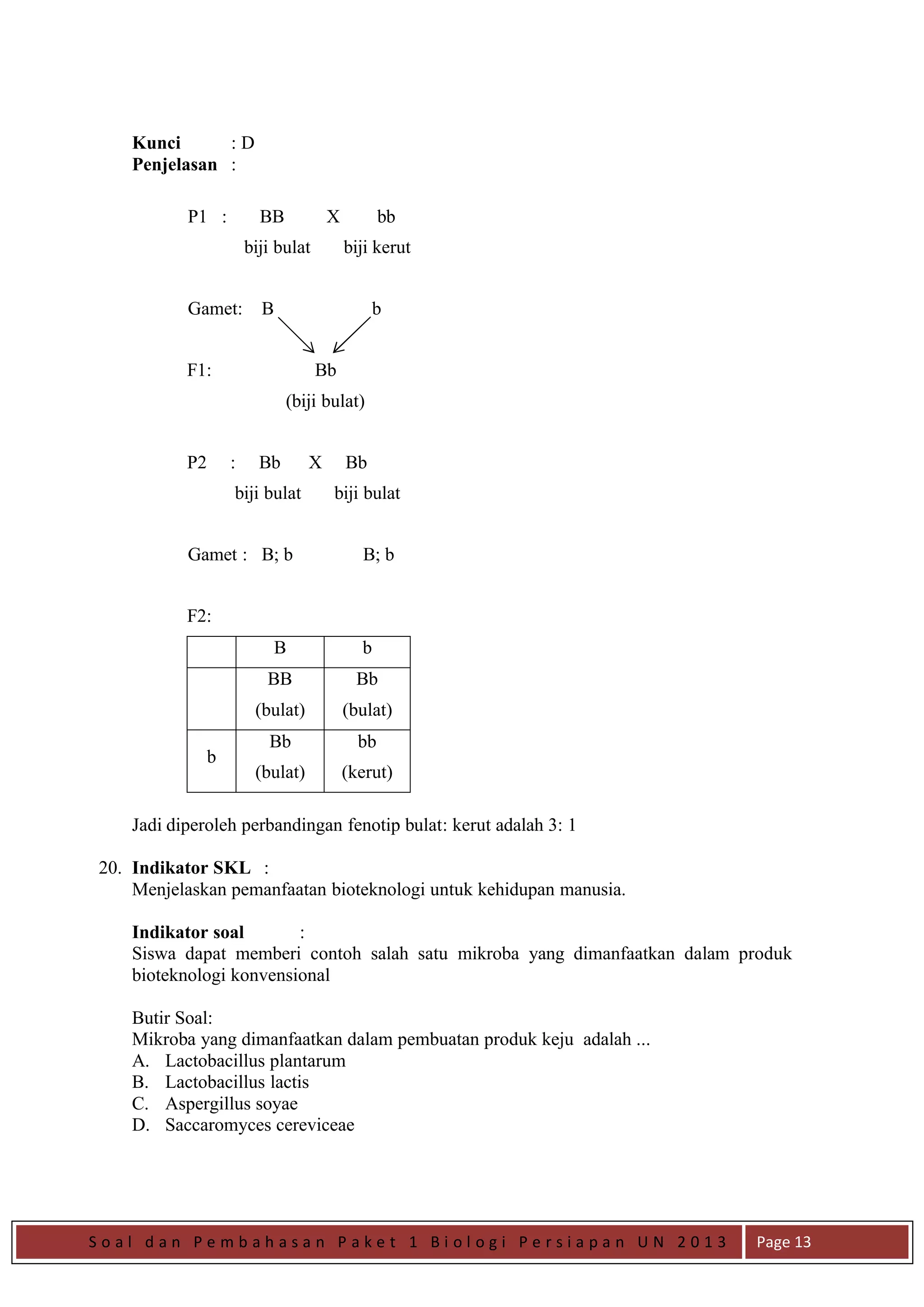 Paket 1 soal ipa biologi | PDF