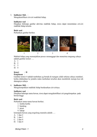 Paket 1 soal ipa biologi | PDF