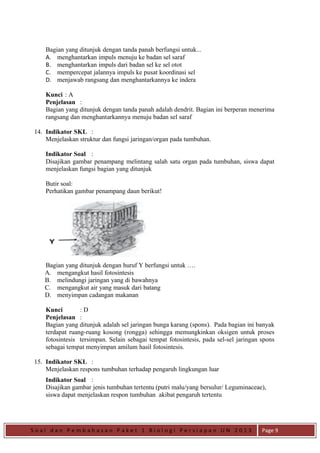 Paket 1 soal ipa biologi | PDF