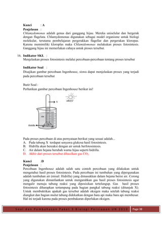 Paket 3 soal ipa biologi . | PDF