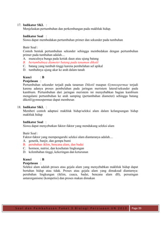 Paket 3 soal ipa biologi . | PDF